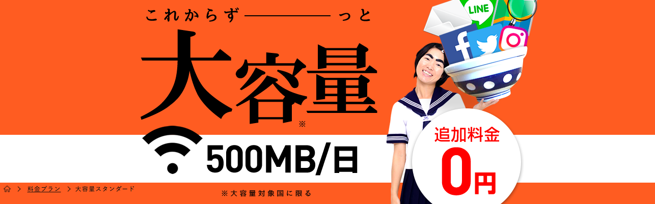 300MB/500MBの目安ってどのくらい？2人ならどれくらい？海外WiFiの必要容量を実画像で紹介
